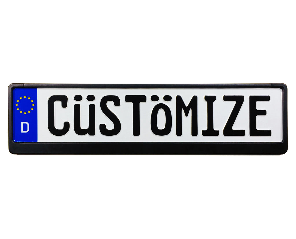 Custom German License Plate with Frame – ZPlates.com
