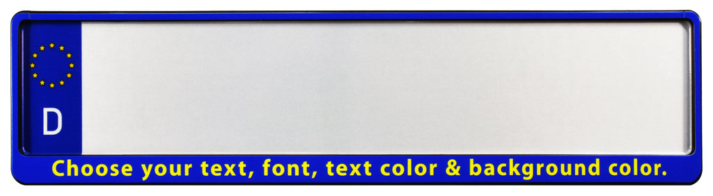 Custom European License Plate Frame - Premium – ZPlates.com