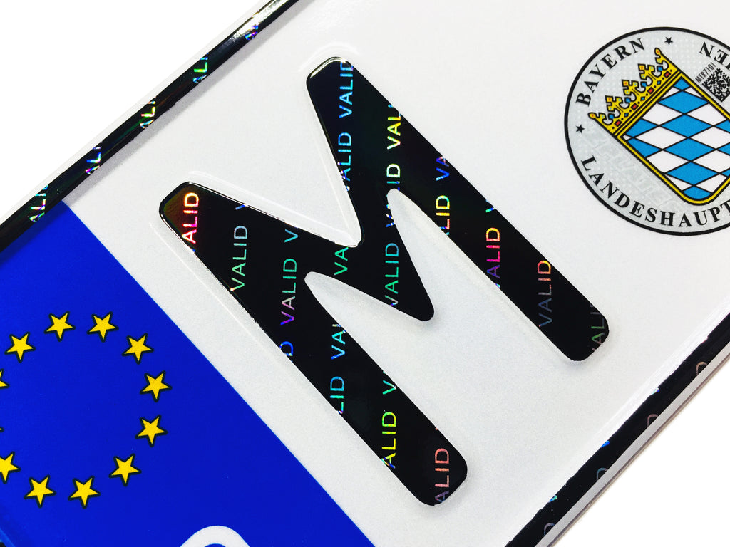 Munich German License Plate with Hologram – ZPlates.com