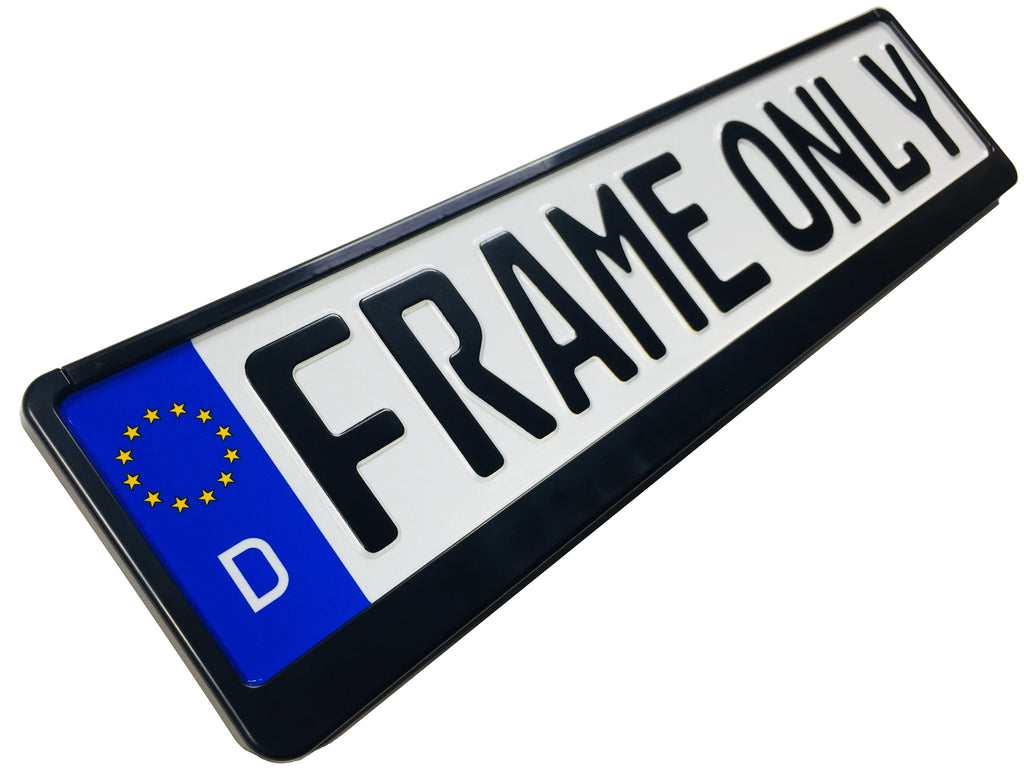 Premium German License Plate Frame - Evolution 3 - Black – ZPlates.com