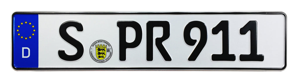 Porsche 911 Front German License Plate – ZPlates.com