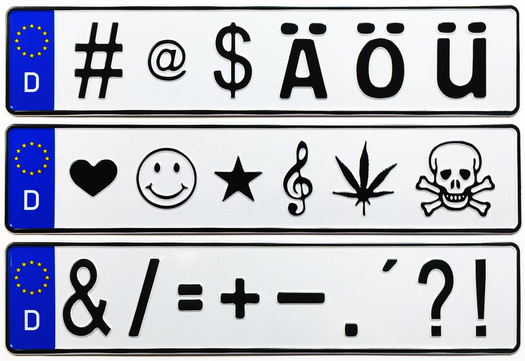 Custom Yellow German License Plate with Hologram Lettering – ZPlates.com