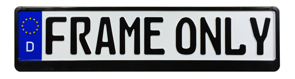 Premium German License Plate Frame - Evolution 3 - Black – ZPlates.com